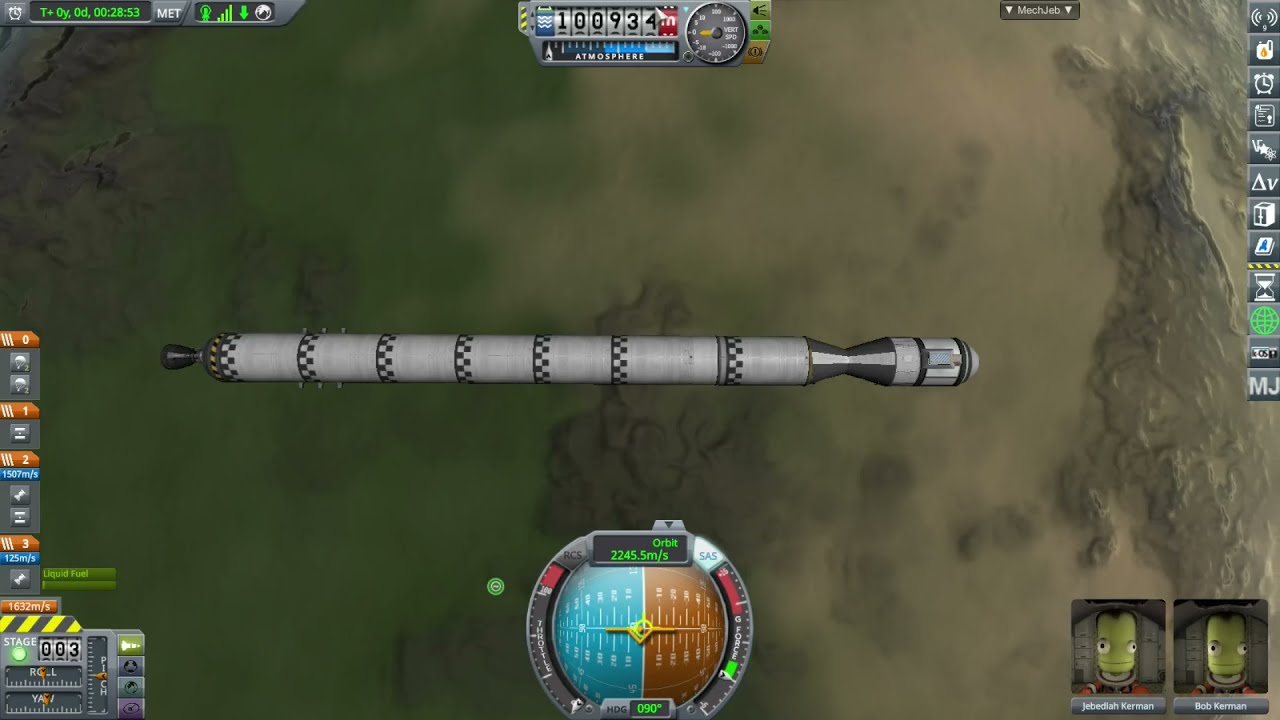 KSP Career Rocket 3 Fly Mun - YouTube