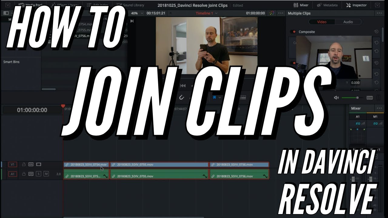 How To JOIN Clips In Davinci Resolve YouTube How To JOIN Clips In Davinci Resolve YouTube