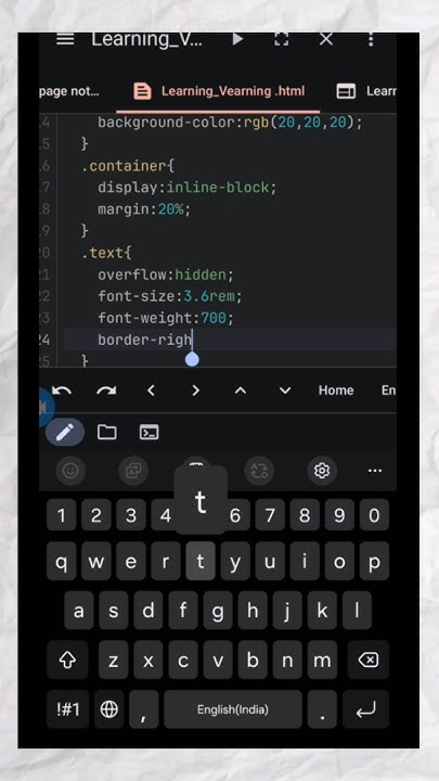 Typing Animation In Html Css Coding Webcoding Webdesign Python Webcode Htmlcss Youtube