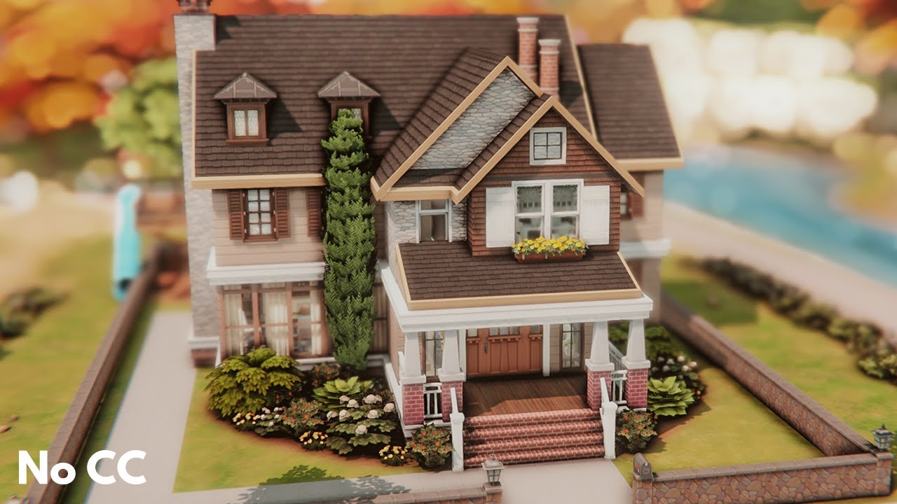 Large Family House ☕ The Sims 4 Speed Build - YouTube