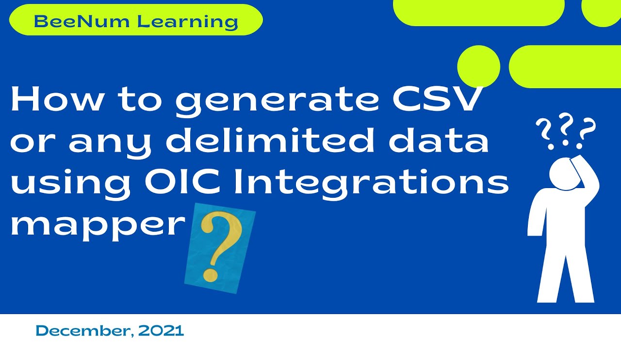 How To Generate CSV Or Any Delimited Data Using OIC Integrations Mapper XSLT Oracle How To Generate CSV Or Any Delimited Data Using OIC Integrations Mapper XSLT Oracle