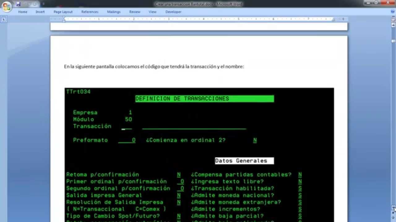 Cómo crear una transacción Bantotal (How create a bantotal transaction ?) - YouTube