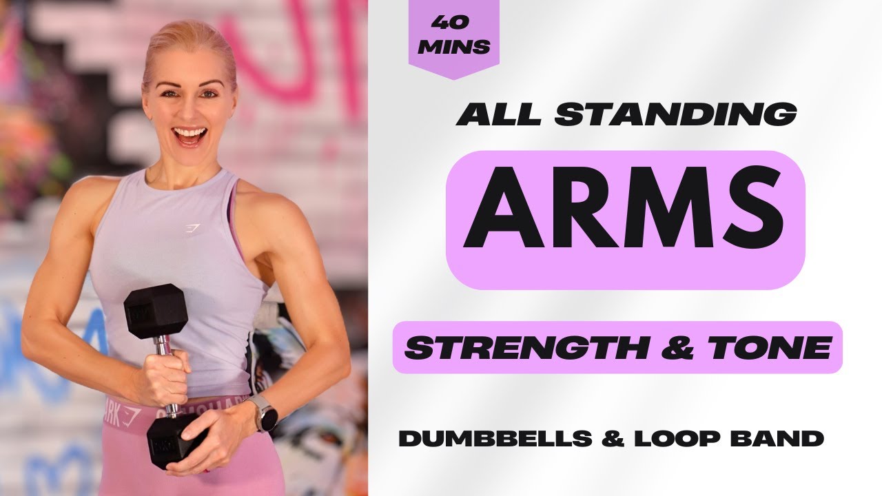 40 Minute Arm Workout Dumbbells + Bands 💪🔥 - YouTube