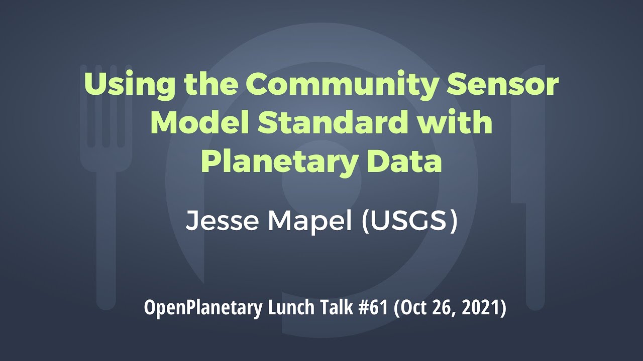 OP Lunch Talk #61: "Using the Community Sensor Model Standard with ...