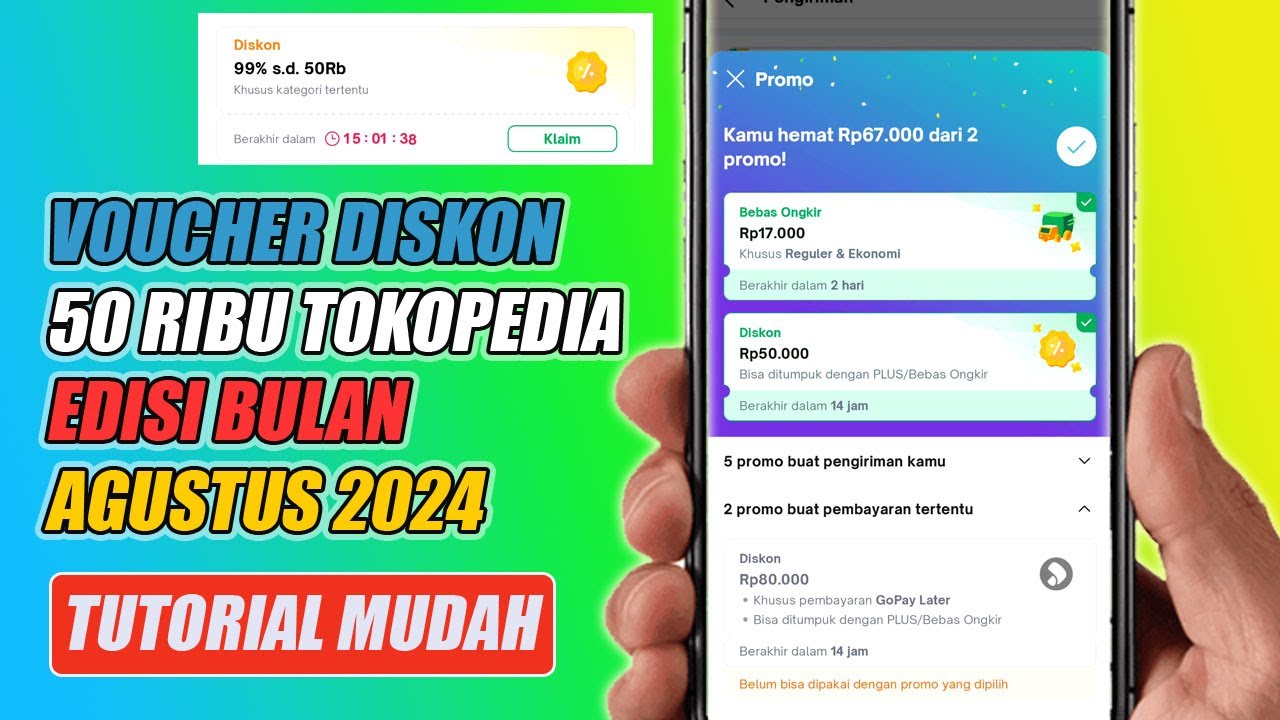 Voucher Diskon 50 Ribu Tokopedia Edisi Bulan Agustus 2024 - YouTube