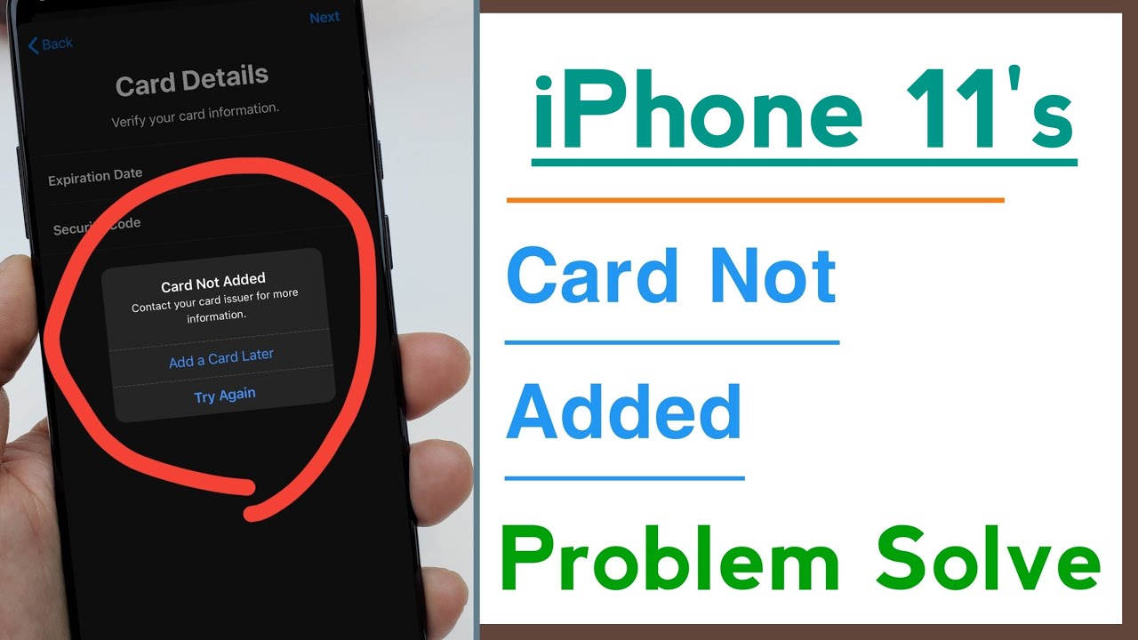 How To Fix Card Not Added Problem in iPhone 11’s - YouTube