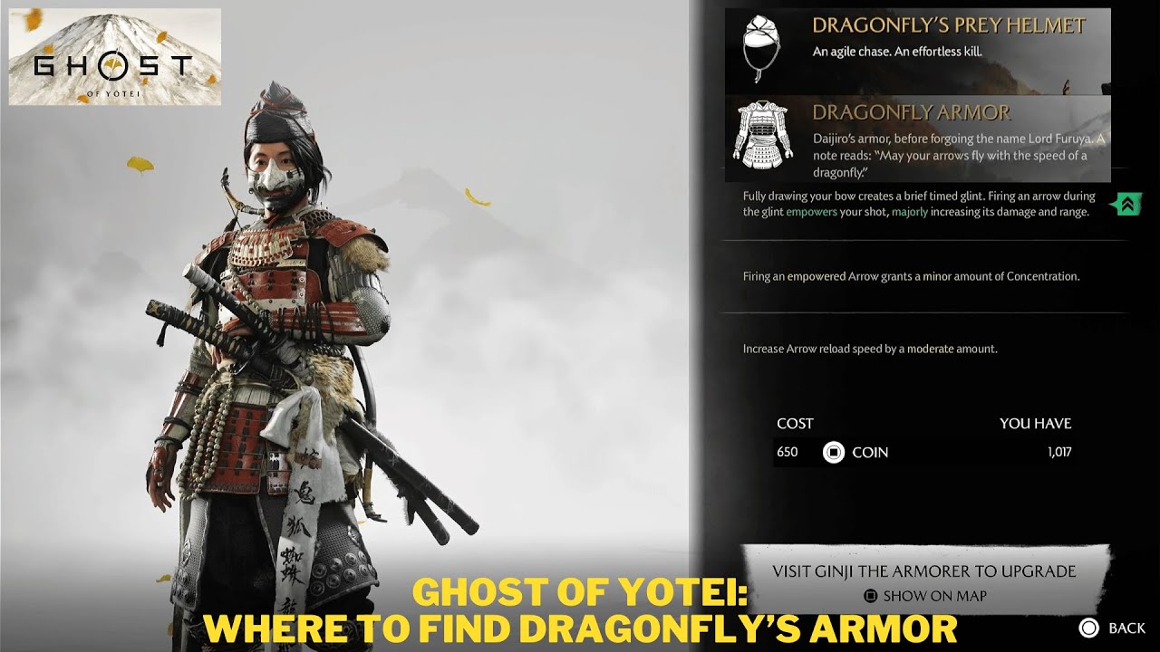 Ghost of Yotei: Dragonfly Armor - YouTube
