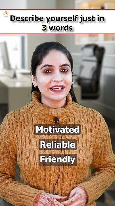 Describe Yourself in 3 words - Job Interview Answers - YouTube