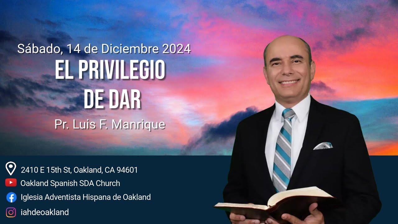 Pr. Luis F. Manrique - El privilegio de dar - YouTube