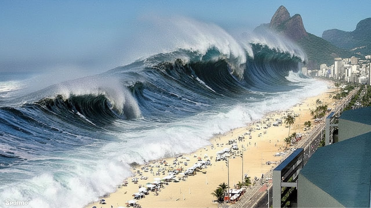 TSUNAMI 2025: Monster Waves Destroys Entire Cities — 50M Waves, 250KM ...