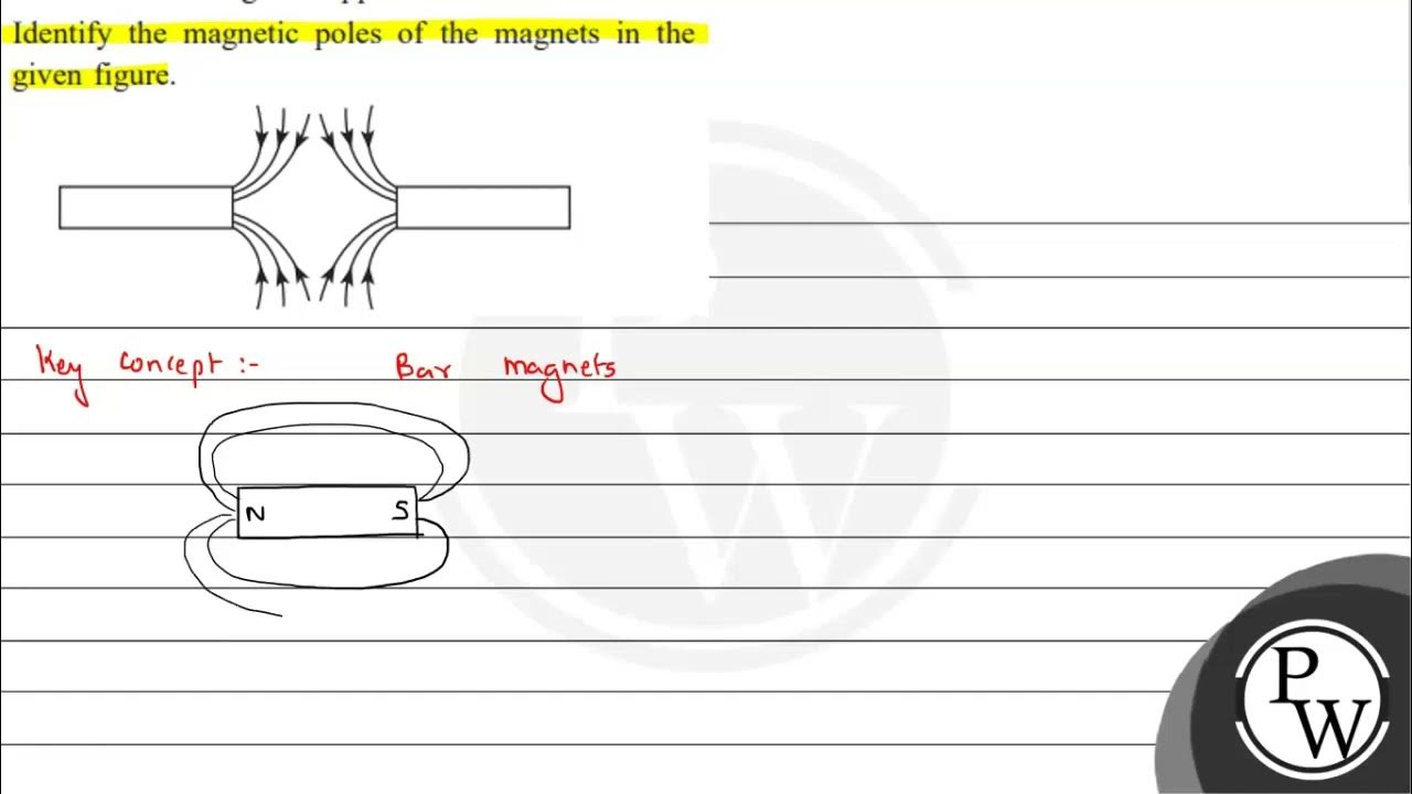 Identify the magnetic poles of the magnets in the given figure. - YouTube