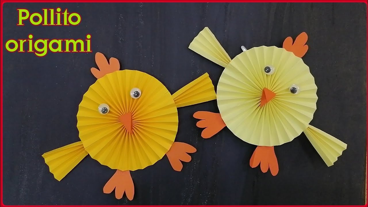 Como hacer un pollito de papel - origami - YouTube