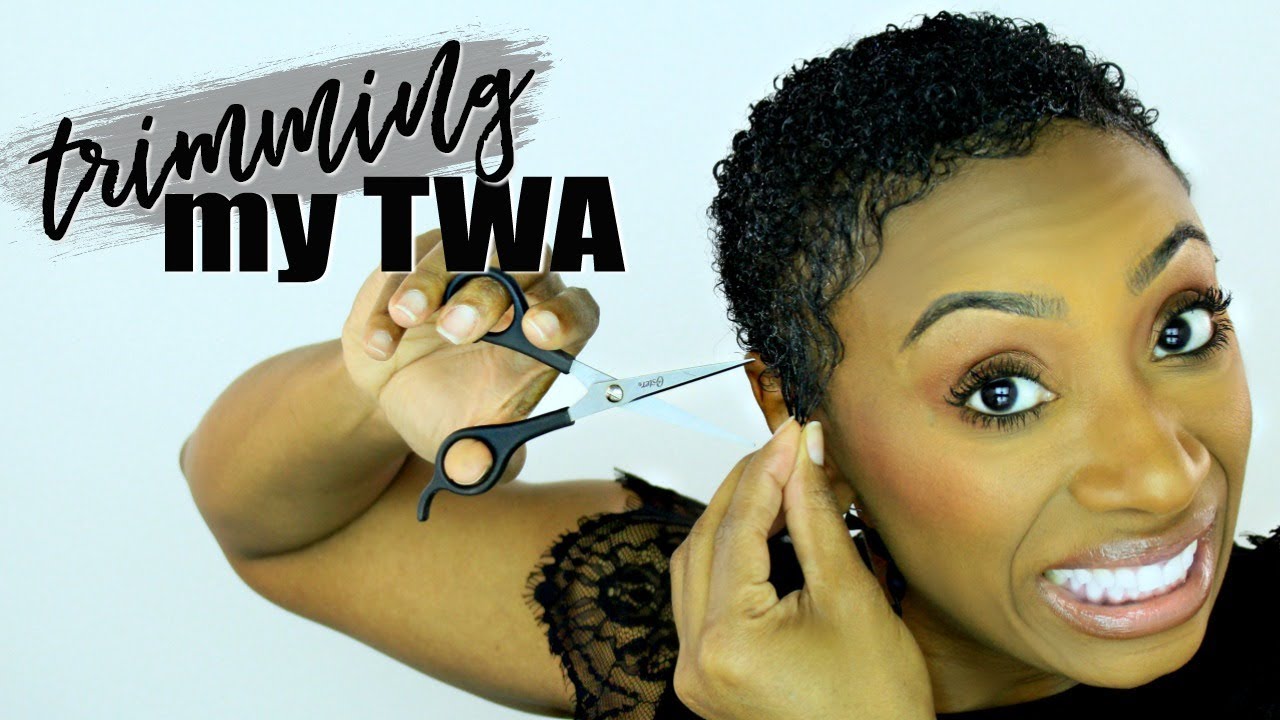 Trimming and Shaping My Natural Hair | Kaye Wright - YouTube