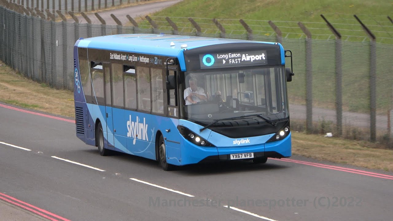 4K) Trent Barton Buses Skylink Blue And Yellow And Mango Bus @east ...