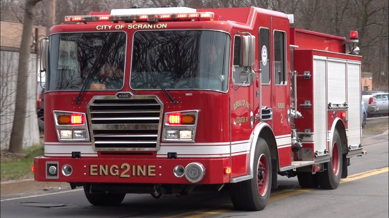 Scranton Fire Department Engine 2 Responding 3/6/24 - YouTube