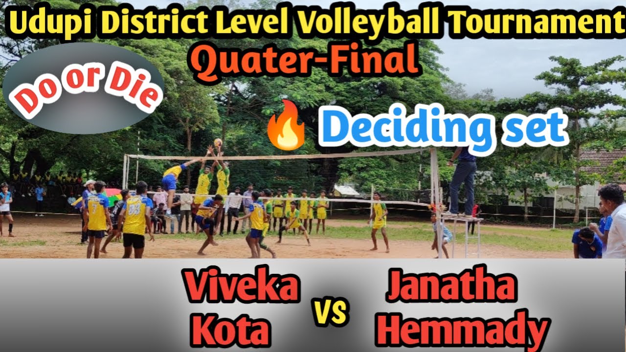 Do or Die match | Deciding set | Udupi District Level Volleyball ...