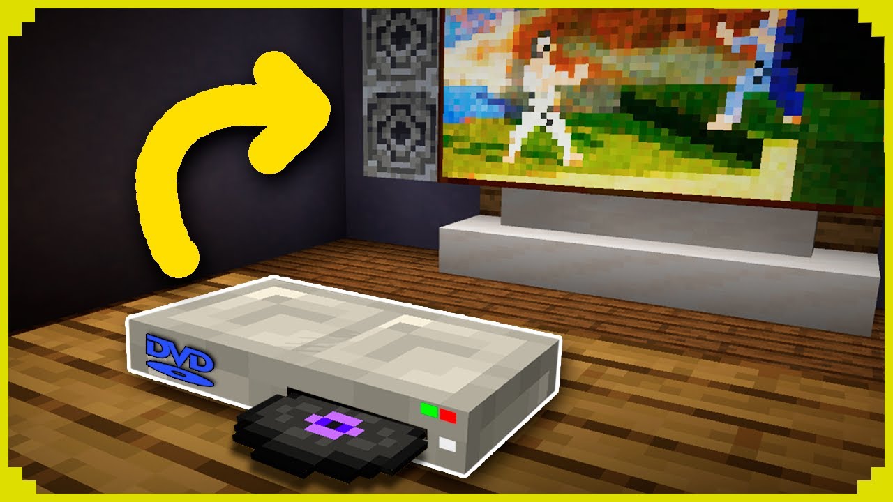 🦊Como fazer um DVD PLAYER FUNCIONAL no MINECRAFT - YouTube