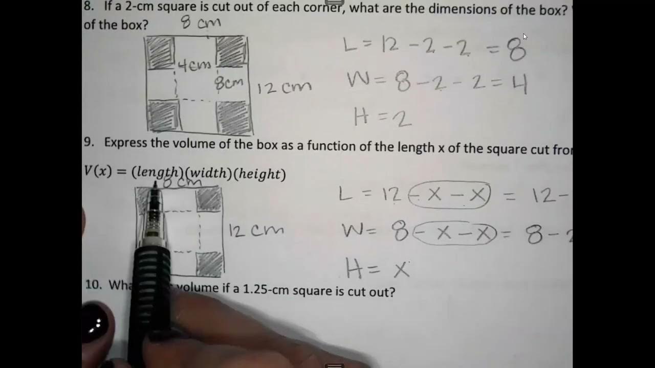 Applications of Polynomials (Volume of a Box) - YouTube