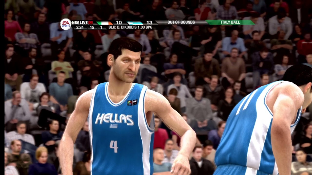 NBA Live 09 PS3 2009 FIBA World Championship Gameplay Italy vs Greece ...