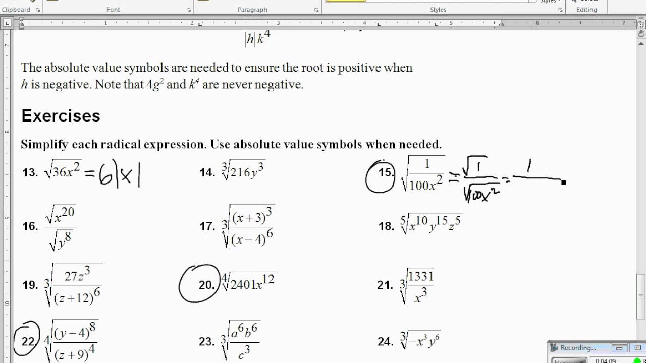 6-1 Roots Addendum - YouTube