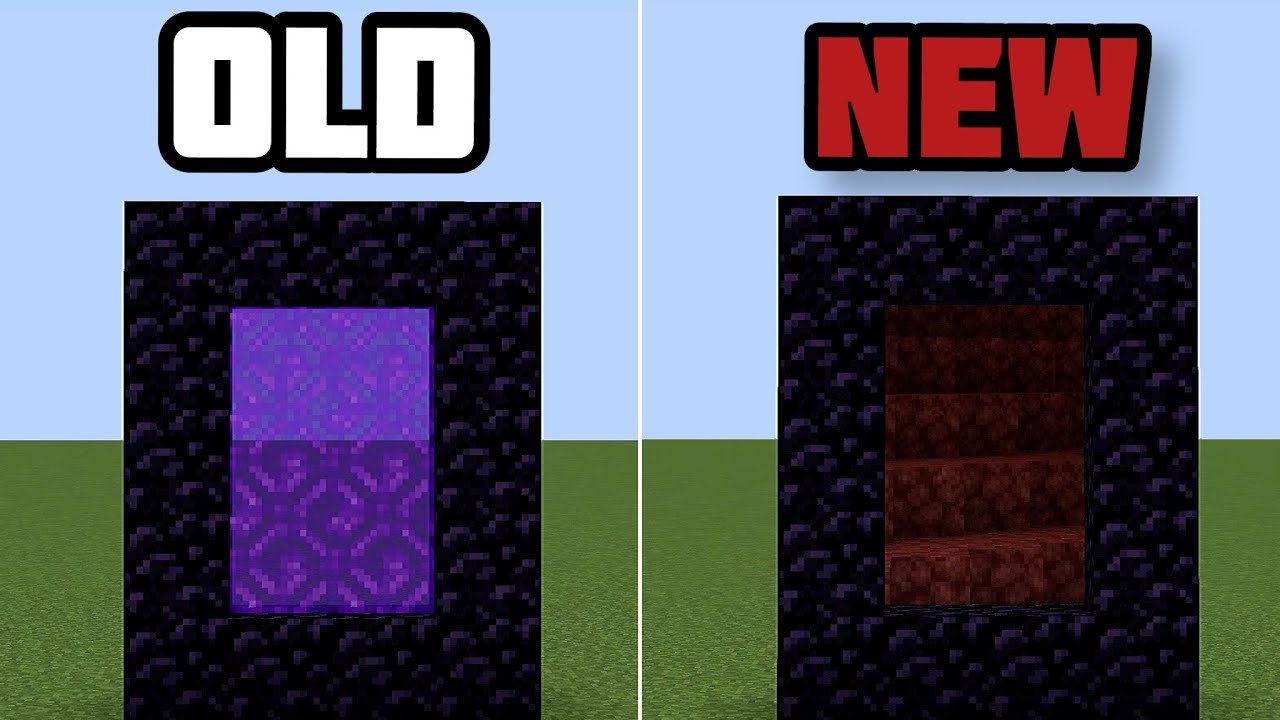 old vs new nether portal - YouTube
