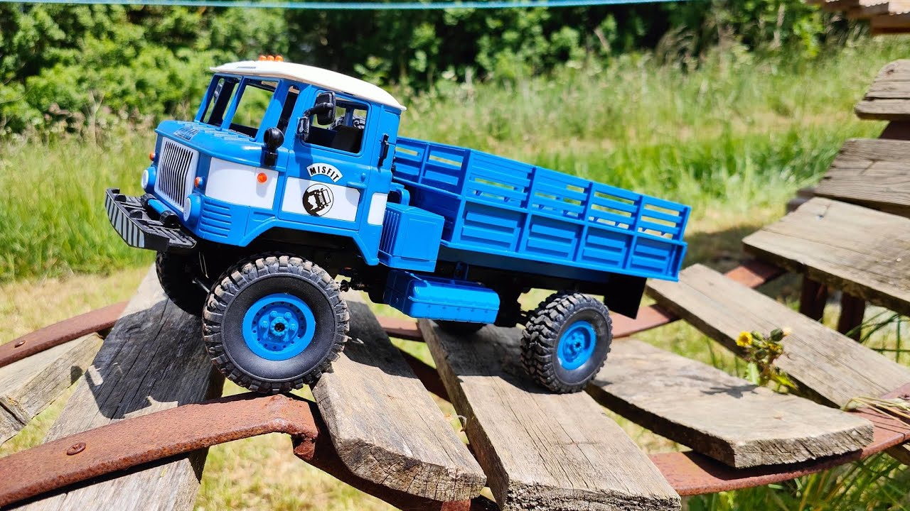 WPL B24 KM with 2 speed 370 motor and Res V3 Diesel soundcard - YouTube