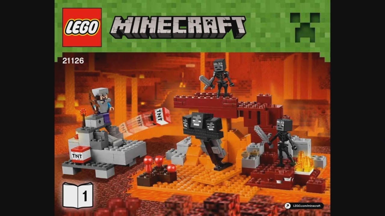 LEGO Minecraft 21126 The Wither - instruction timelapse - YouTube