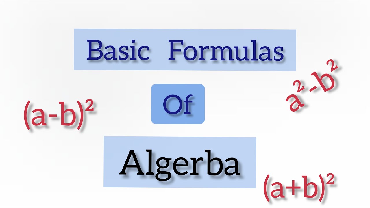 Basic Formulas of Algebra. Urdu/Hindi - YouTube