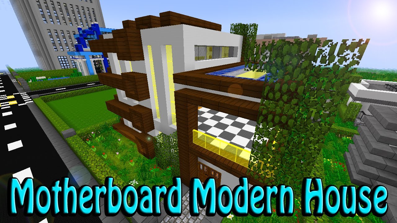Minecraft Motherboard Modern House - YouTube