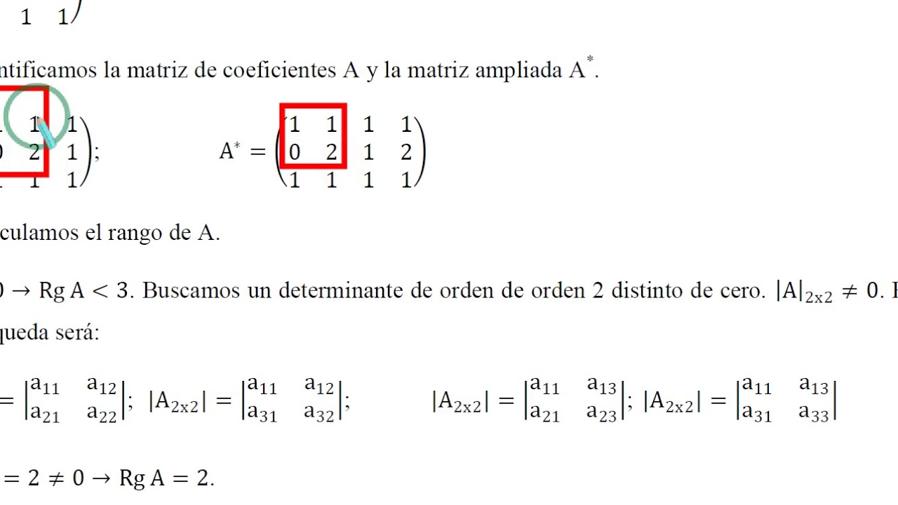Discutir de un Sistema Compatible Determinado e Indeterminado - YouTube