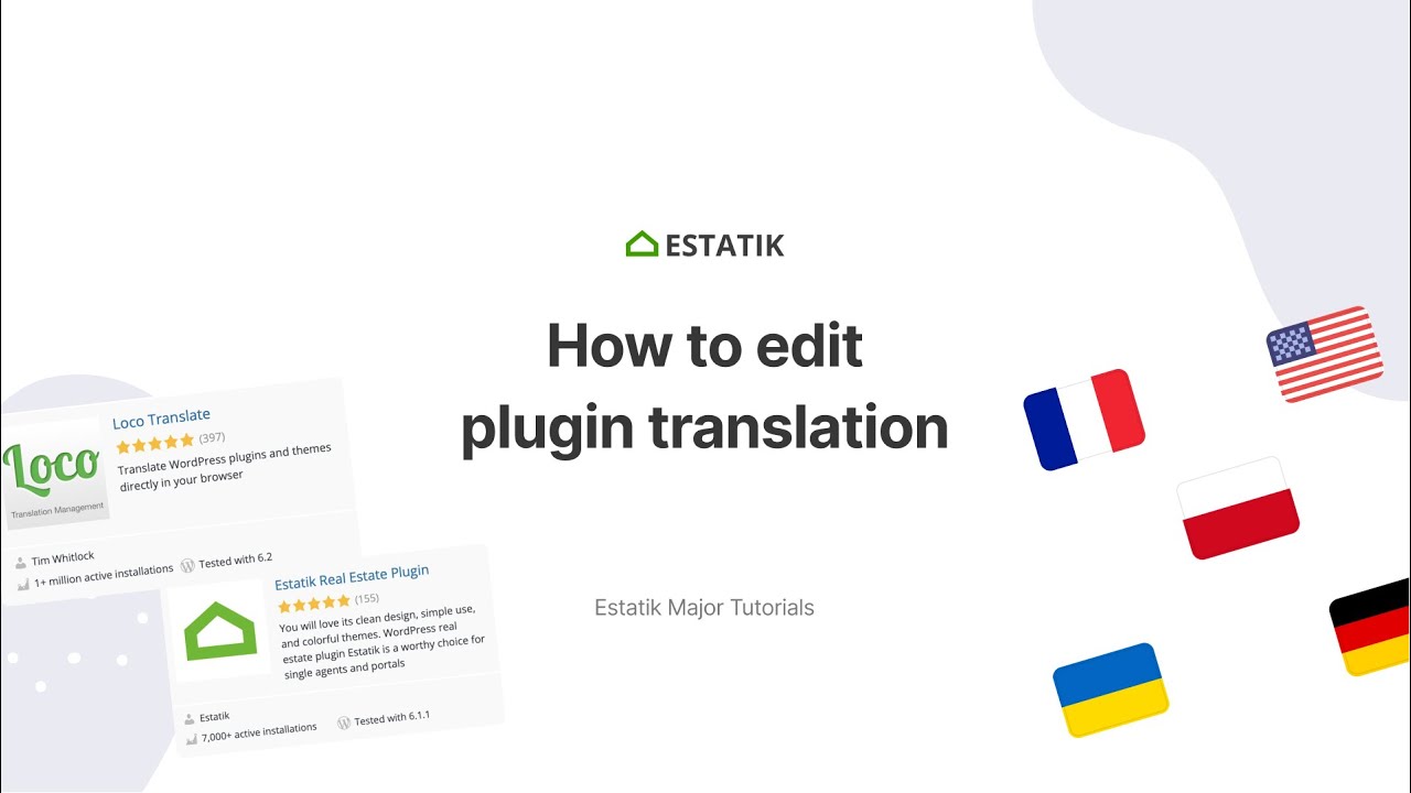 How to edit Estatik plugin translation? - YouTube