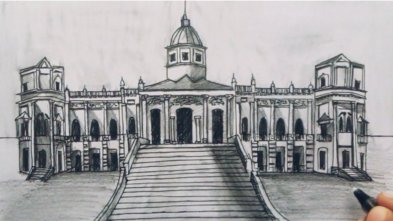 How to draw famous building :Tajhat Palace - YouTube