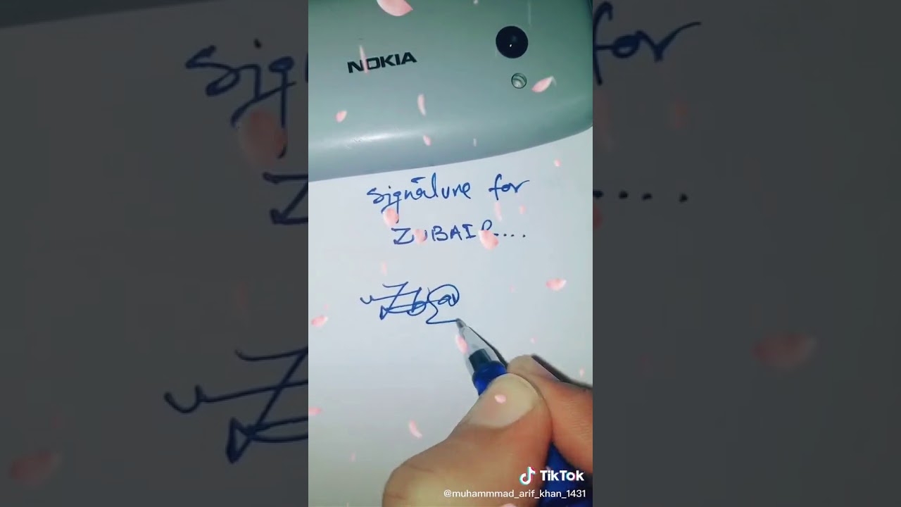 Signature for zubair - YouTube