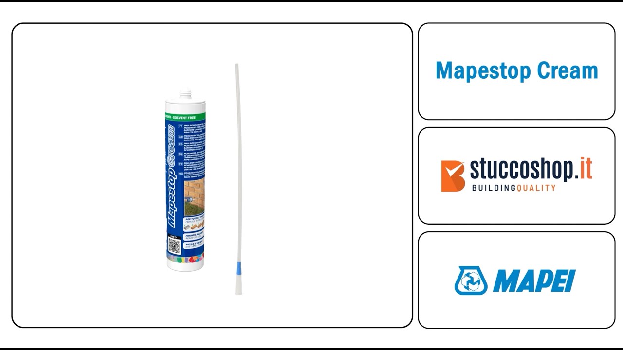Mapei - Mapestop Cream - barriere chimiche - Stuccoshop.it - YouTube