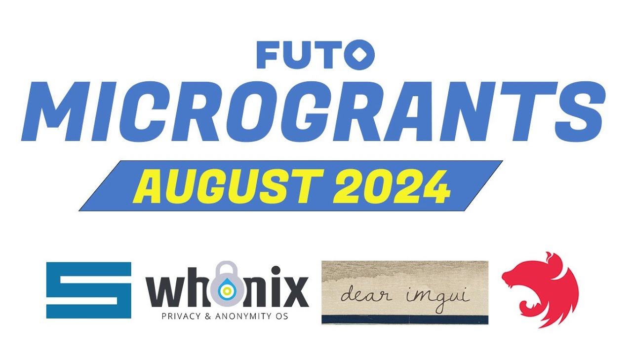 Our August Microgrants Recipients! Suckless, Whonix, Imgui, and Nest - YouTube