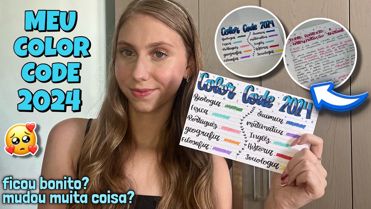 MEU COLOR CODE DE 2024 COMPLETO! - YouTube
