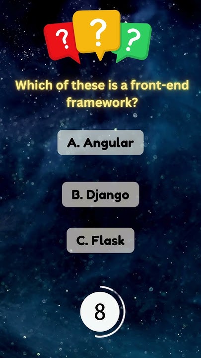Which Of These Is A Front End Framework Programming Codeing Frontend Quiz Youtube 4783