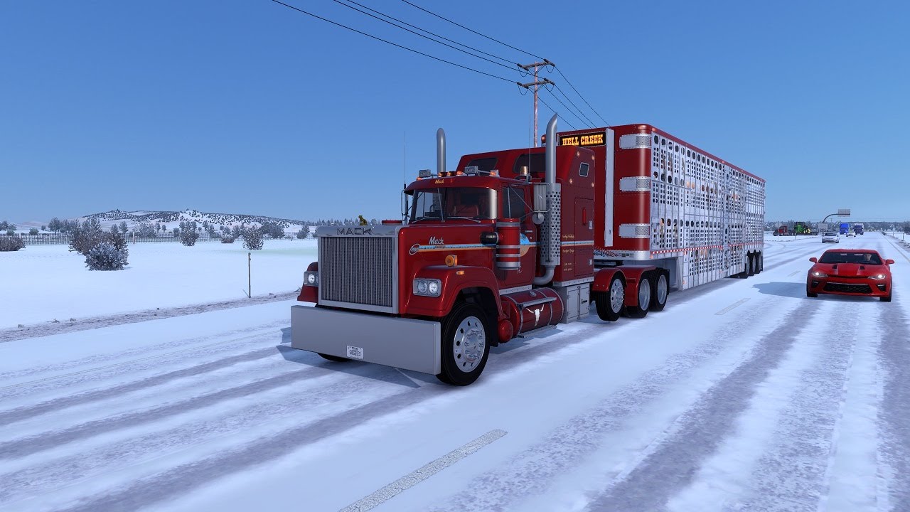 ATS Hell Creek Mack Superliner on Cattle Run from Sterling to Ft ...