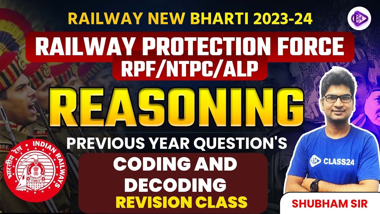 Railway Rpfntpcalp Exam Coding And Decoding And Classification Revision Class Shubham Sir