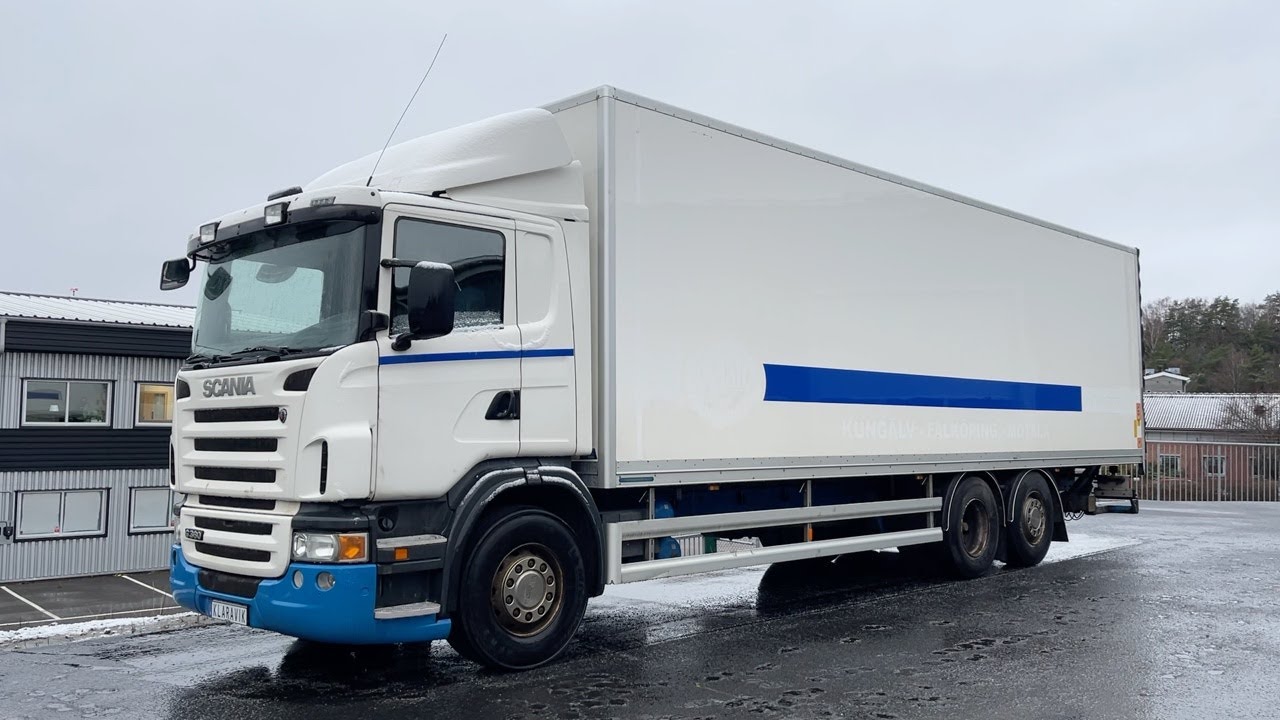Köp Lastbil Scania G360 med bakgavellyft på Klaravik - YouTube