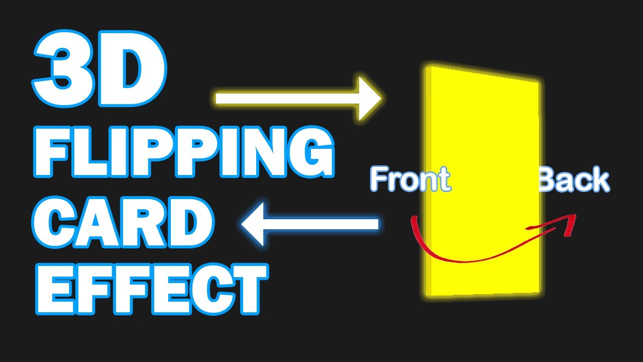 Css 3d Flip Card Effect Youtube