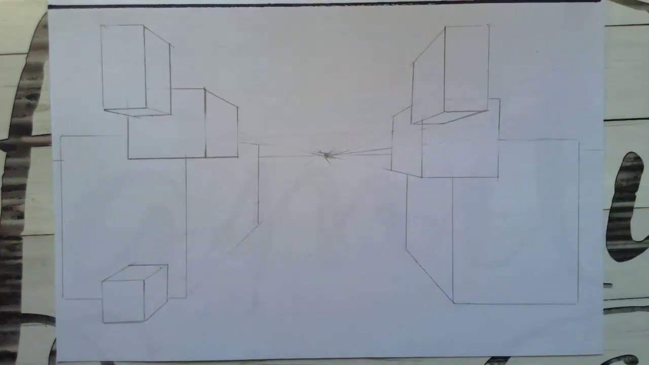 1-Point Perspective: Exercise #2 Overlapping Cubes - YouTube