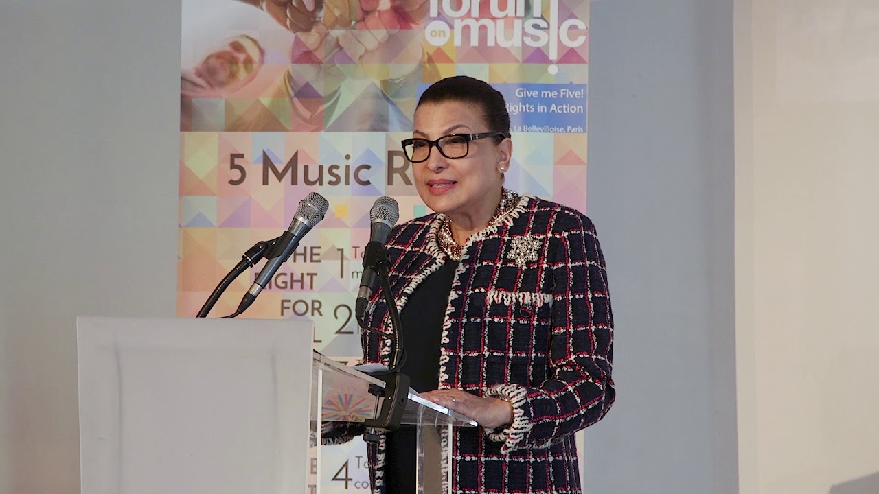 H.E. Huda I. Alkhamis-Kanoo at the International Music Council's 6th ...