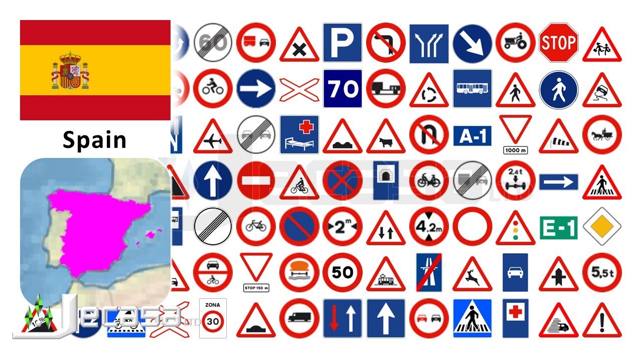Traffic Road Signs In Spain Madrid Barcelona Valencia Seville traffic-road-signs-in-spain-madrid-barcelona-valencia-seville