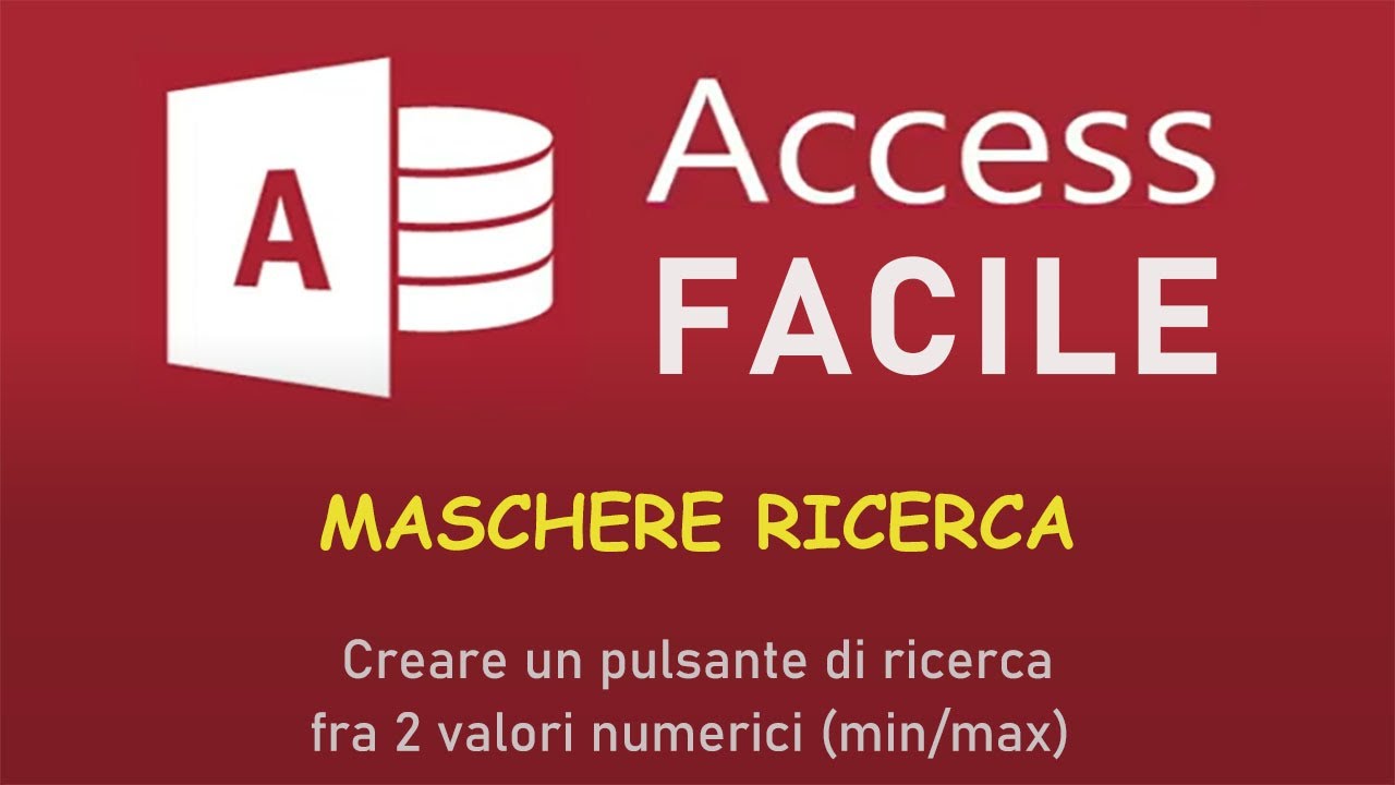 Maschere di Ricerca - Creare un pulsante Ricerca fra 2 valori numerici ...