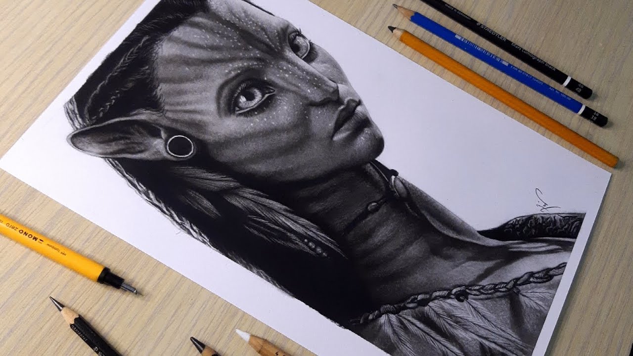 Drawing Avatar:the way of water , Time_lapse - YouTube