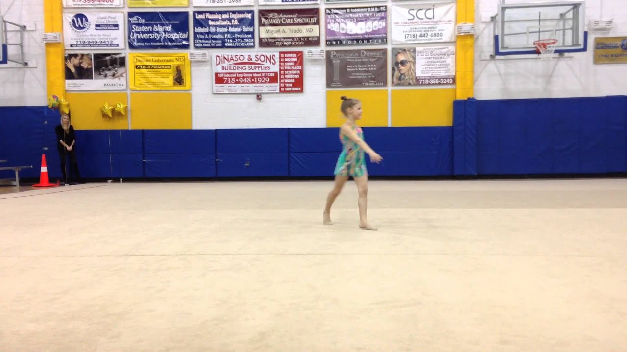 Olivia's floor routine rhythmic gymnastics competition level 4 - YouTube