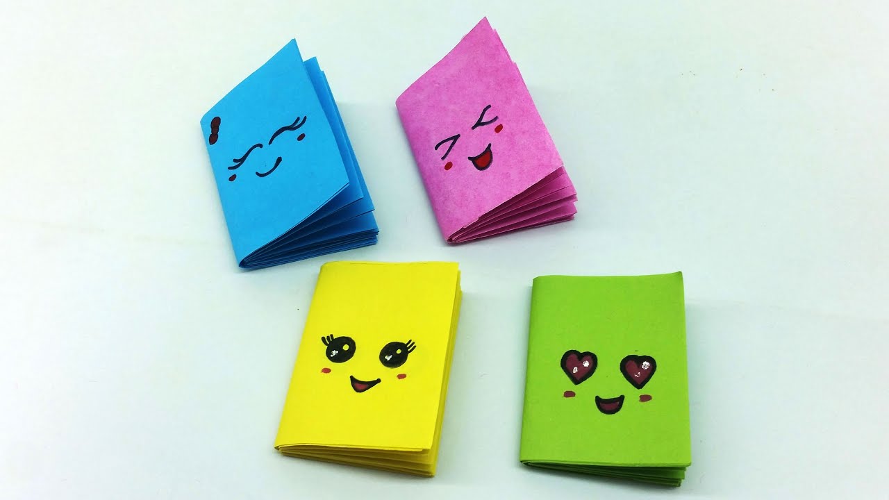 DIY Mini Notebooks One Sheet Of Paper | How To Make Notebook | Paper ...