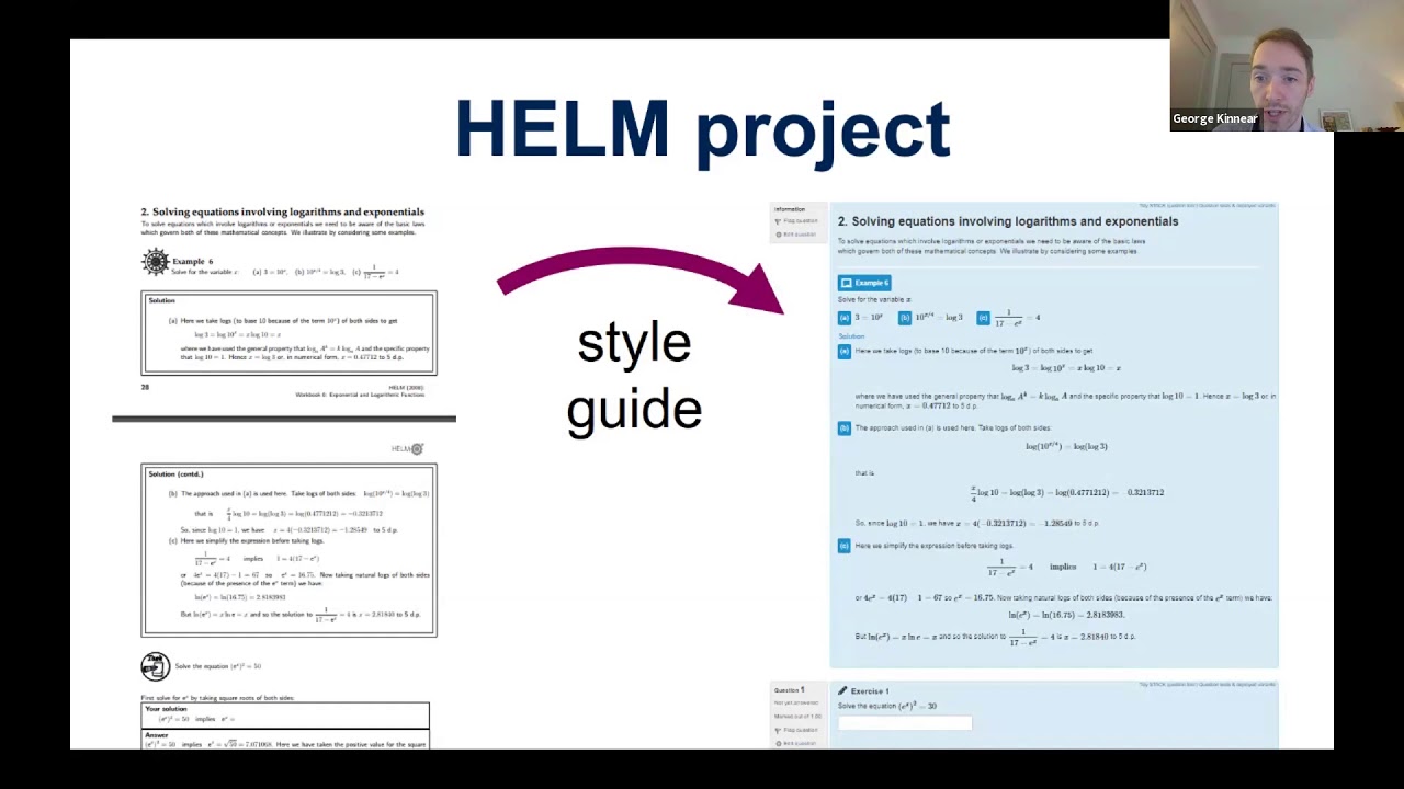 George Kinnear -- Making STACK questions look nice - YouTube