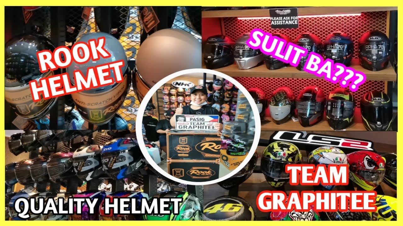 VLOG #65 TEAM GRAPHITEE PASIG | MURANG BILIHAN NG HELMET | ROOK HELMET ...